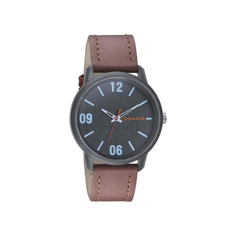 Buy Sonata NN77085PL01W Grey Dial Analog Watch For Men NN77085PL01W Online