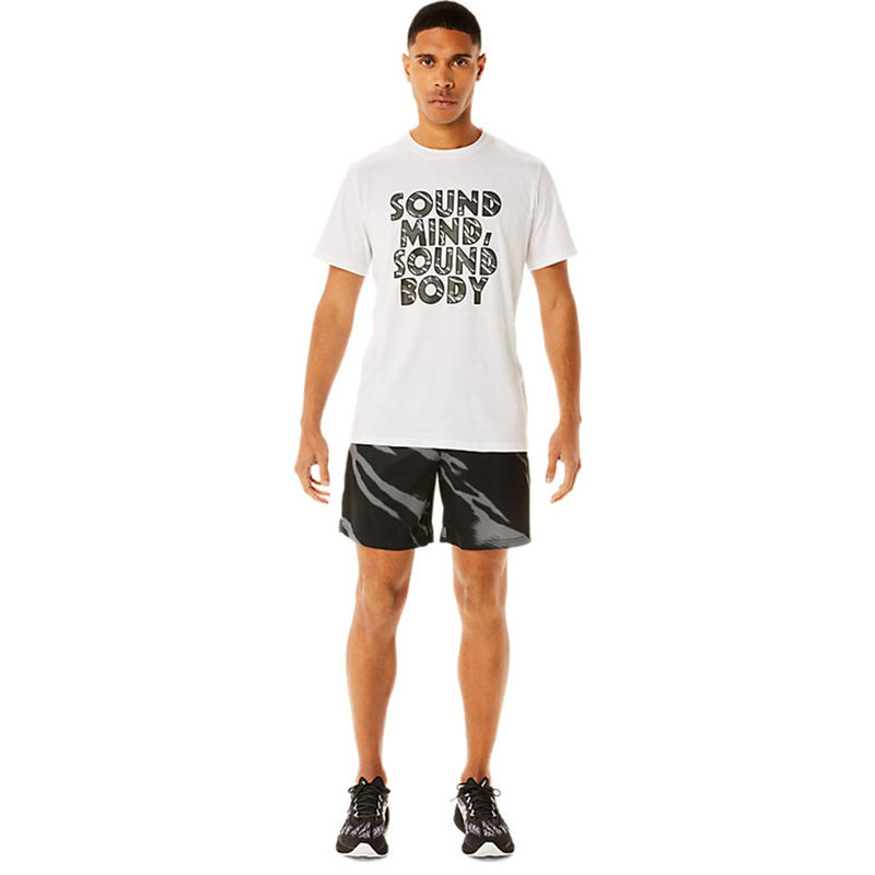 Buy Asics Heritage Font Graphic 7 White Mens T-shirts Online