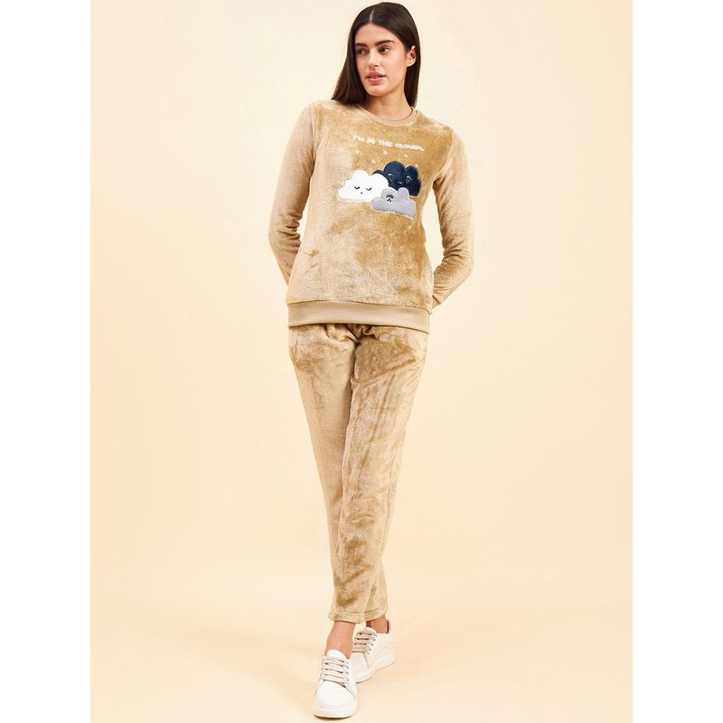 Buy Sweet Dreams Women Embroidered Track Suit (Set of 2) Online