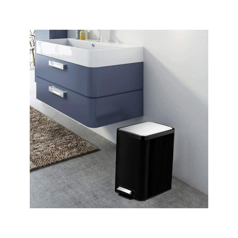 Buy OBSESSIONS Fingerprint Resistant Step Dustbin with Liner, 8 Litres ...