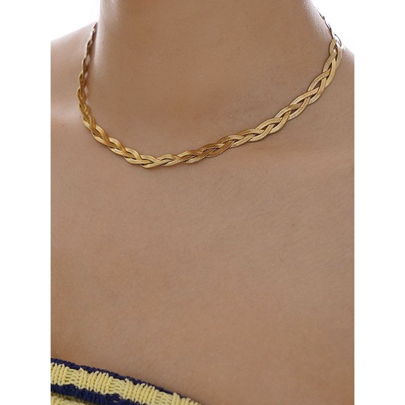 Buy Jewels Galaxy Gold-Plated Anti Tarnish Thick Snake Chain Triple ...