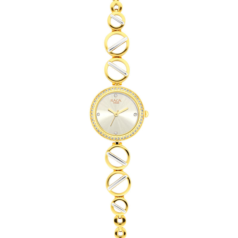 Buy Titan Raga Viva Round Analog 2643BM01 Gold Dial Women s Watch Online