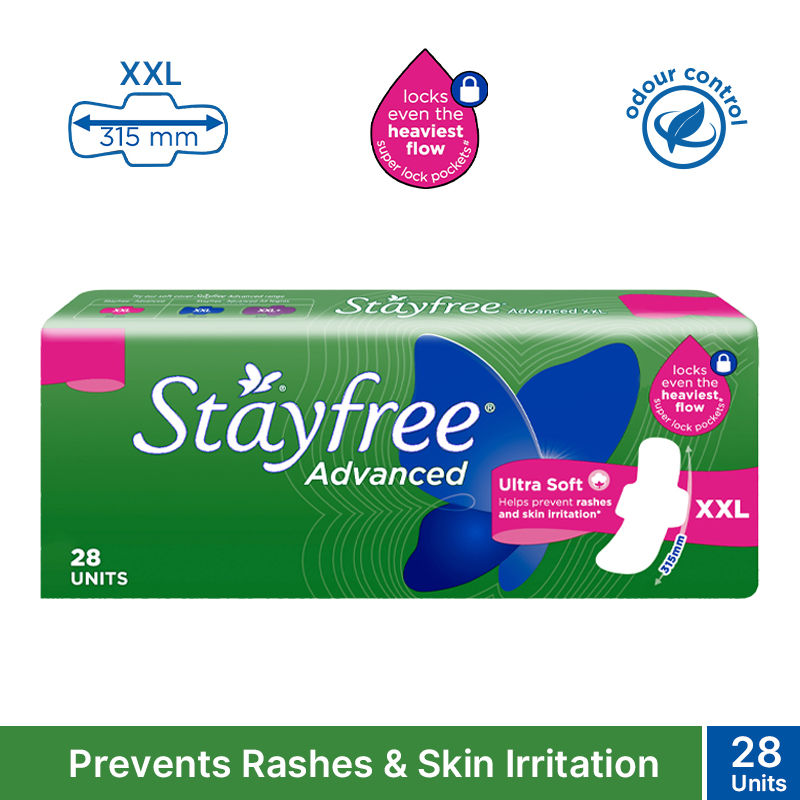 Buy Stayfree Advanced Ultra Soft Sanitary Pads with Cottony Soft Cover ...