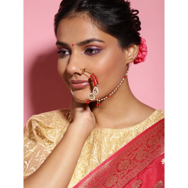 Buy Ruby Raang Studio Beaded Nath Online