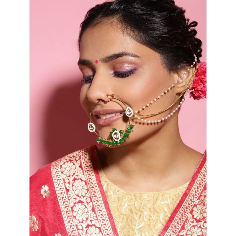 Buy Ruby Raang Studio Beaded Nath Online