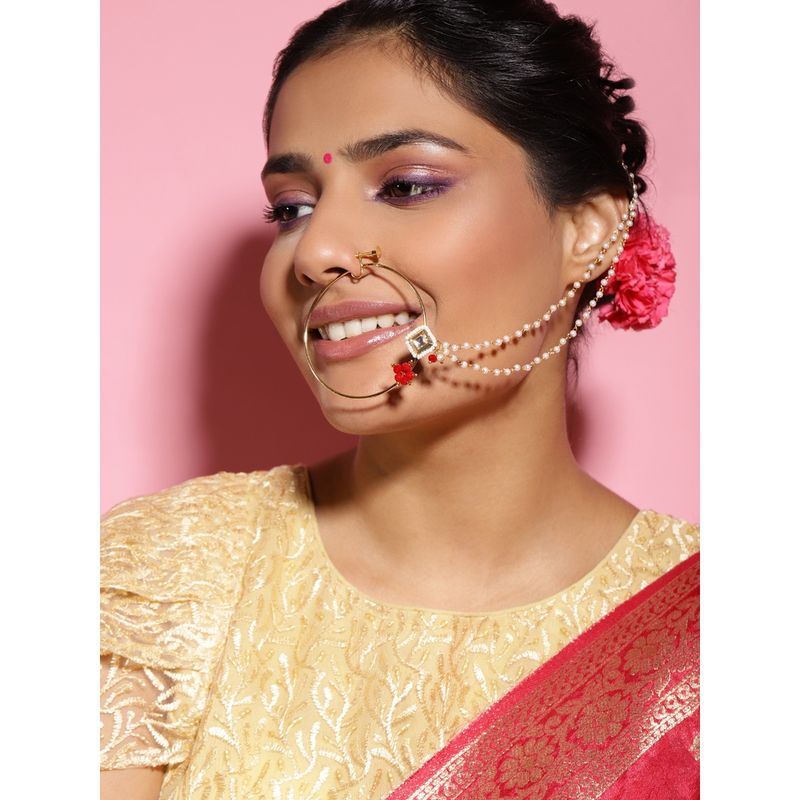 Buy Ruby Raang Studio Beaded Nath Online