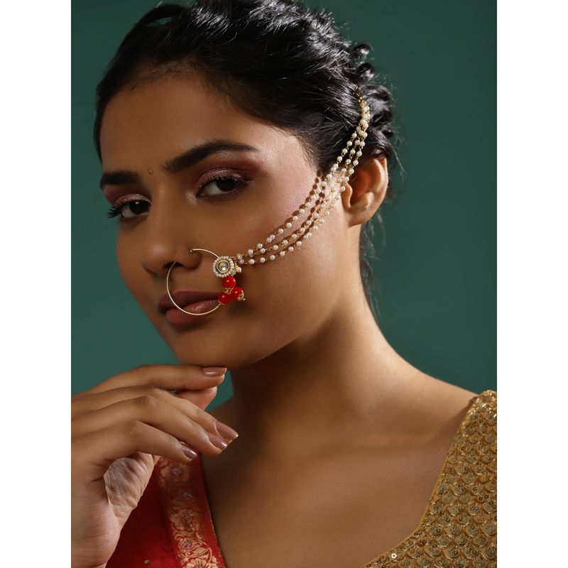 Buy Ruby Raang Studio Kundan Nath Online