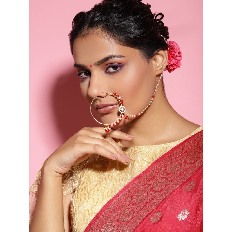 Buy Ruby Raang Studio Beaded Nath Online