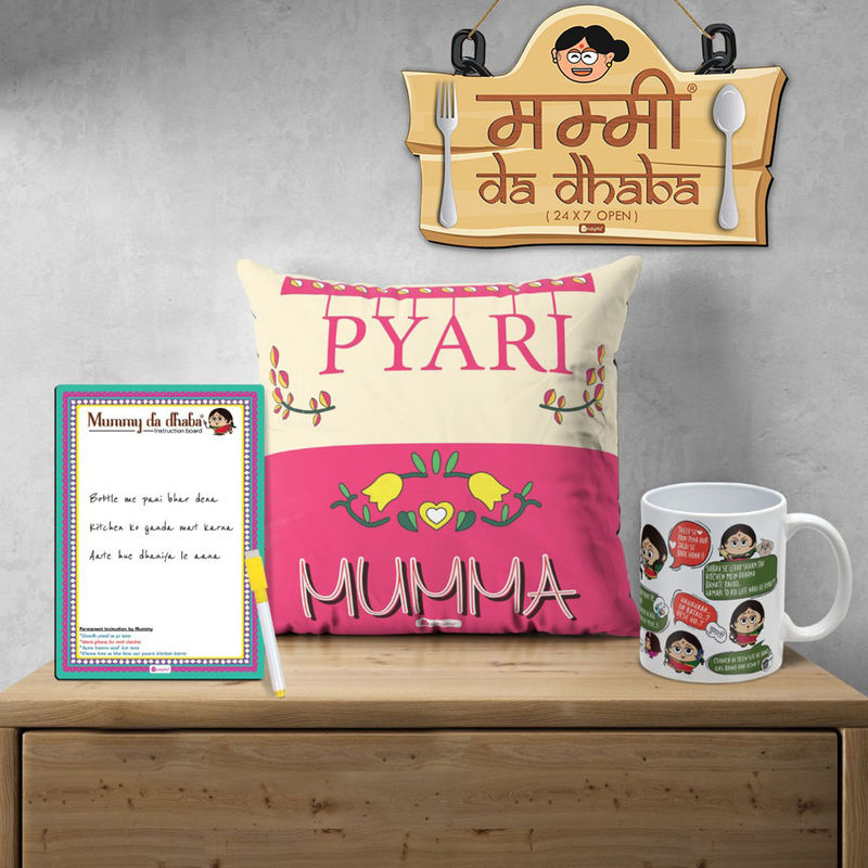 Buy Indigifts Cushion and Mini Wall Hanging, Ceramic Coffee Mug with ...