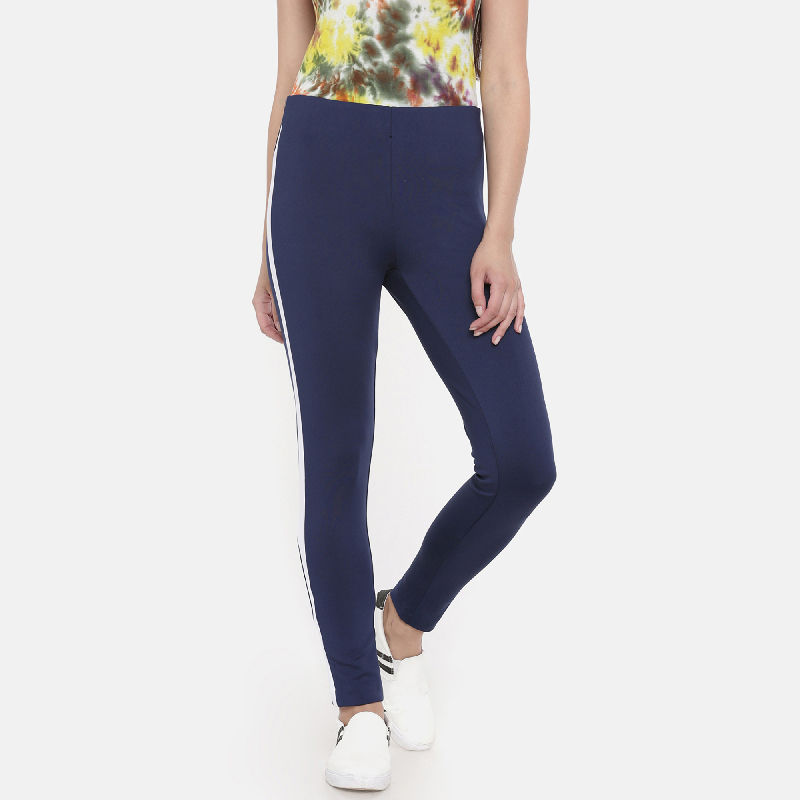 Buy Go Colors Navy Athleisure Jeggings (L) Online
