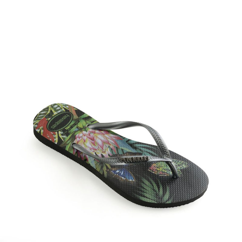 Buy Havaianas Black Sandalias Slim Tropical FC Flipflops Online