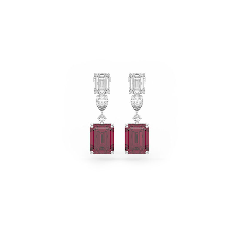 Buy MISS JO Red Ruby Aurora Teardrop Dangler Earrings Online
