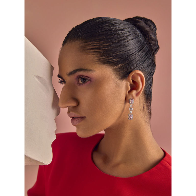 Buy MISS JO Pink Romantic Sway Dangler Earrings Online