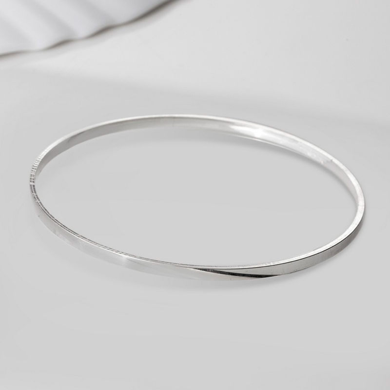 Zavya Sleek 925 Sterling Silver Bangle: Buy Zavya Sleek 925 Sterling Silver Bangle Online at ...
