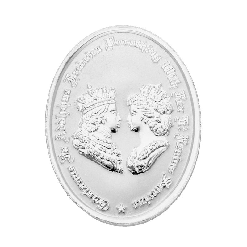 Buy Sri Jagdamba Pearls Raja Rani Silver Coin Online