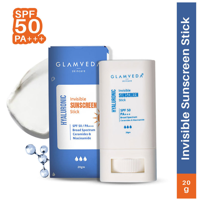 Buy Glamveda Hyaluronic Invisible Sunscreen Stick With Ceramides SPF 50 ...