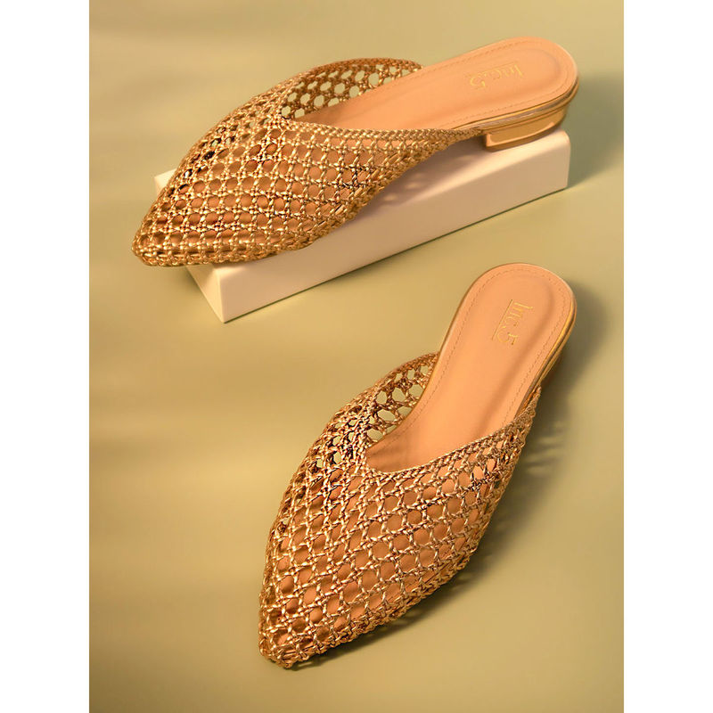 Buy Inc.5 Women Rosegold Party Mules Online