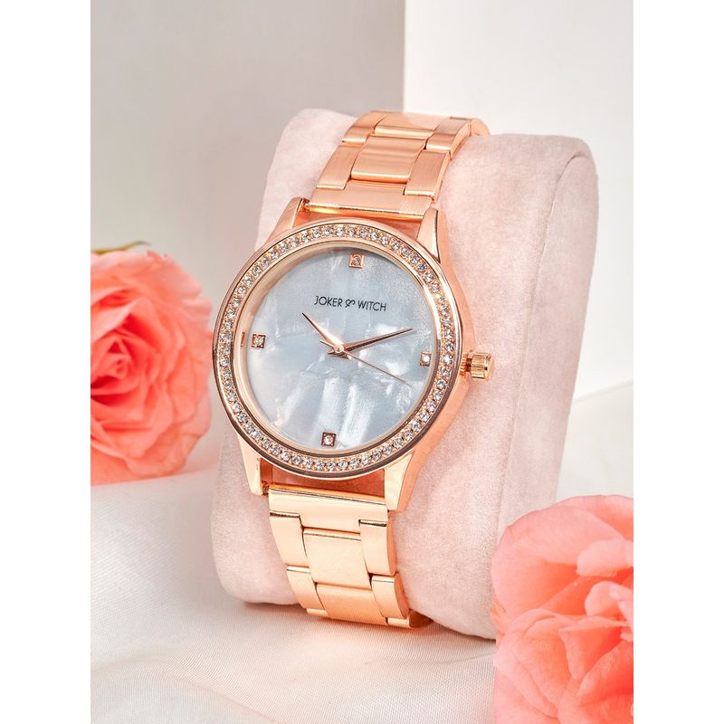 Buy Joker & Witch Jia Luxe Rose Gold Watch with a Dark Grey Dial and A ...
