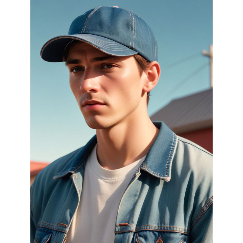 Buy CHOKORE Men Blue Sun Fade Denim Baseball Cap Online