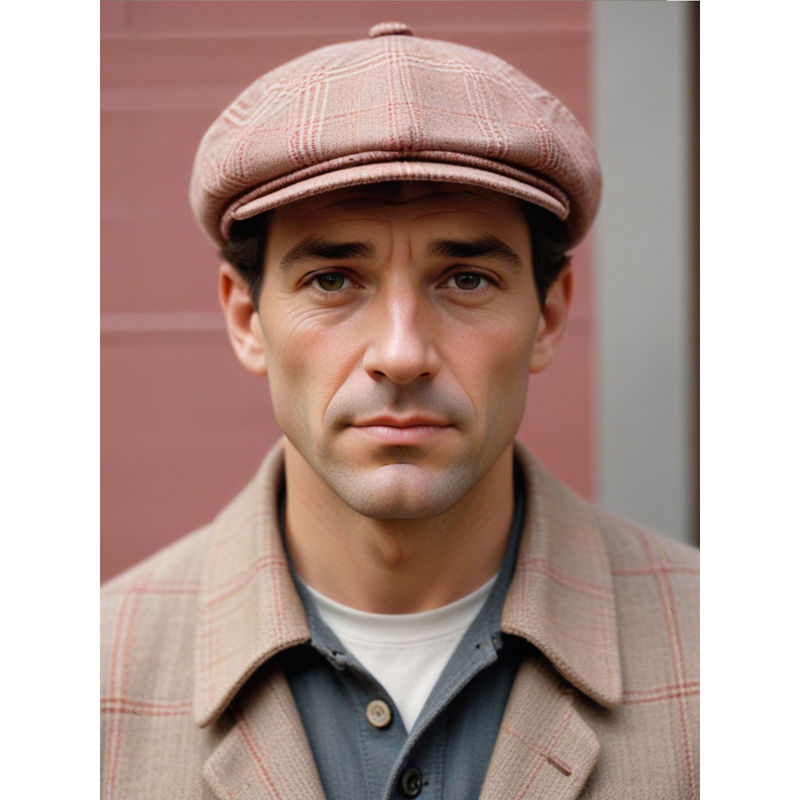 Buy CHOKORE Men Red Retro Design Plaid Beret Style Flat Cap Online