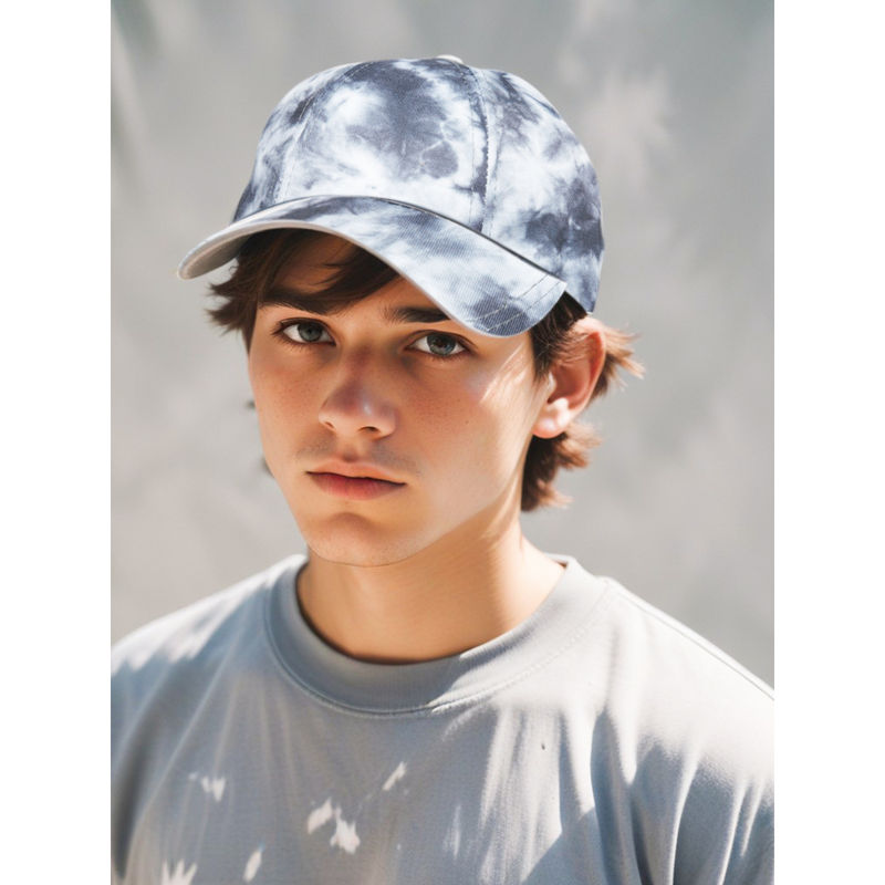 Buy CHOKORE Men Grey Tie-Dye Baseball Cap Online