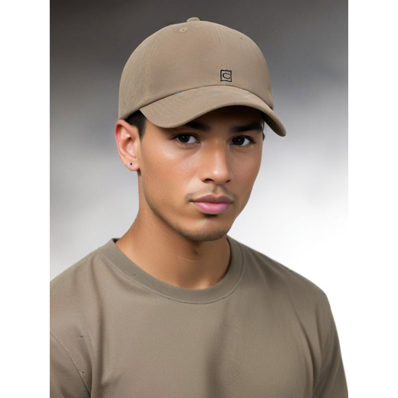 Buy CHOKORE Men Brown Structured Suede Baseball Cap Online