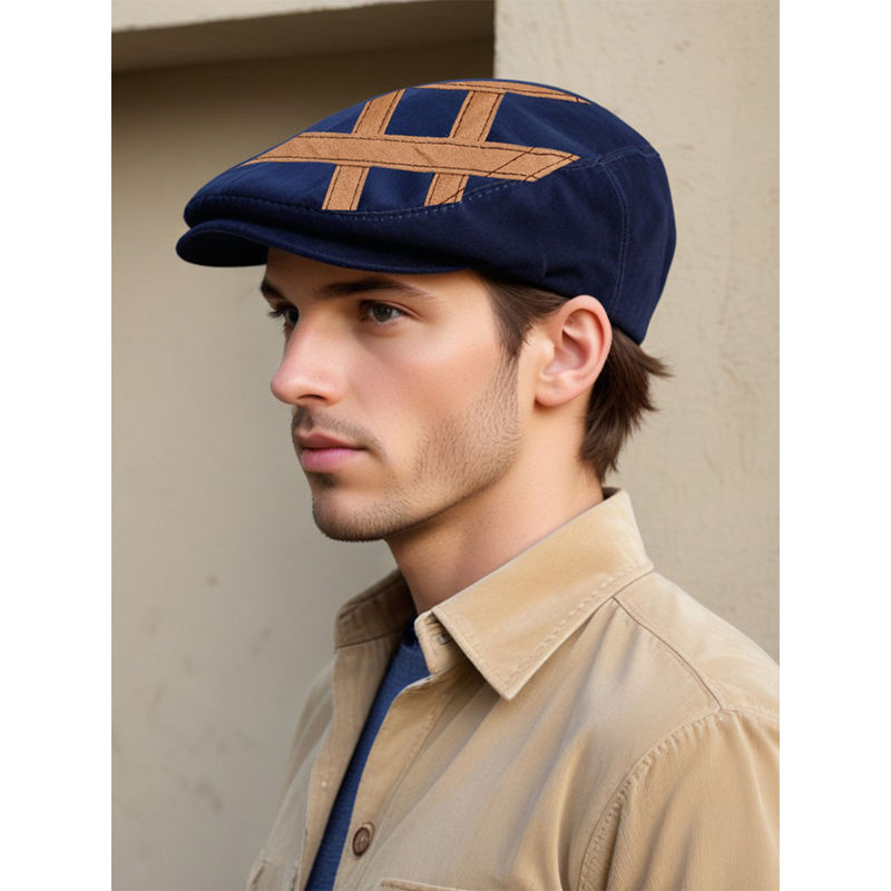 Buy CHOKORE Men Blue Comfortable Fitted Ivy Cap Online