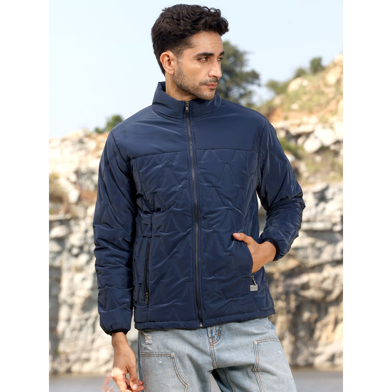 Buy Campus Sutra Mens Navy Blue Parachute Puffer Jacket Online