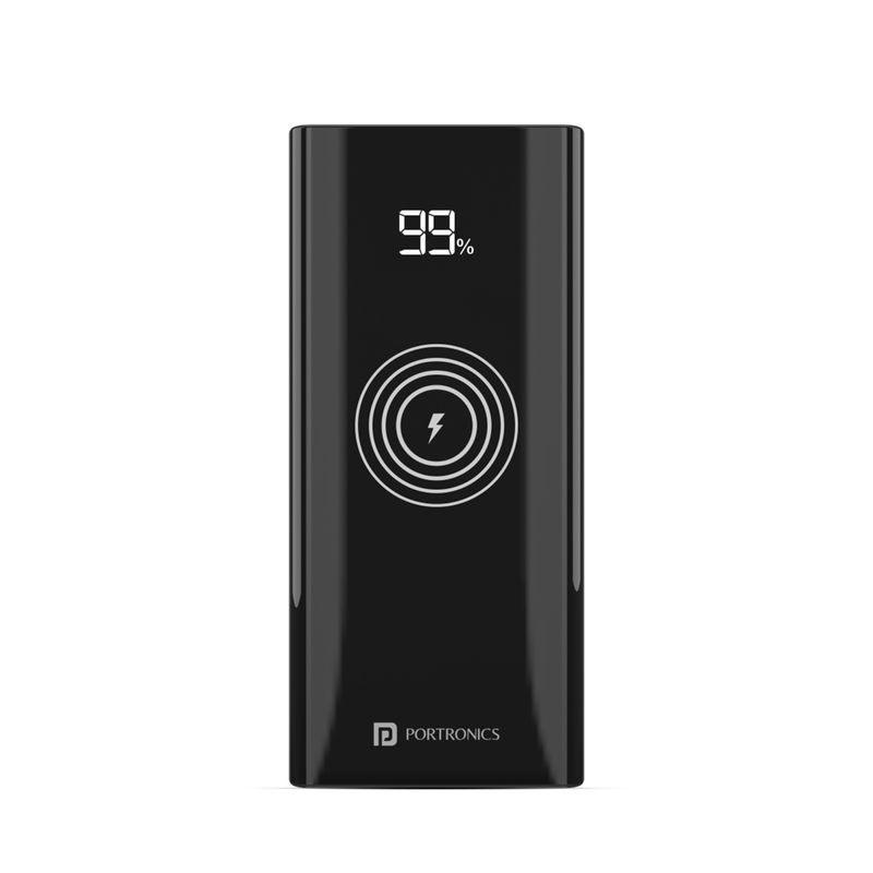 Buy Portronics Power 10 PD Power Bank 10W with Wireless Charging, 10000 ...