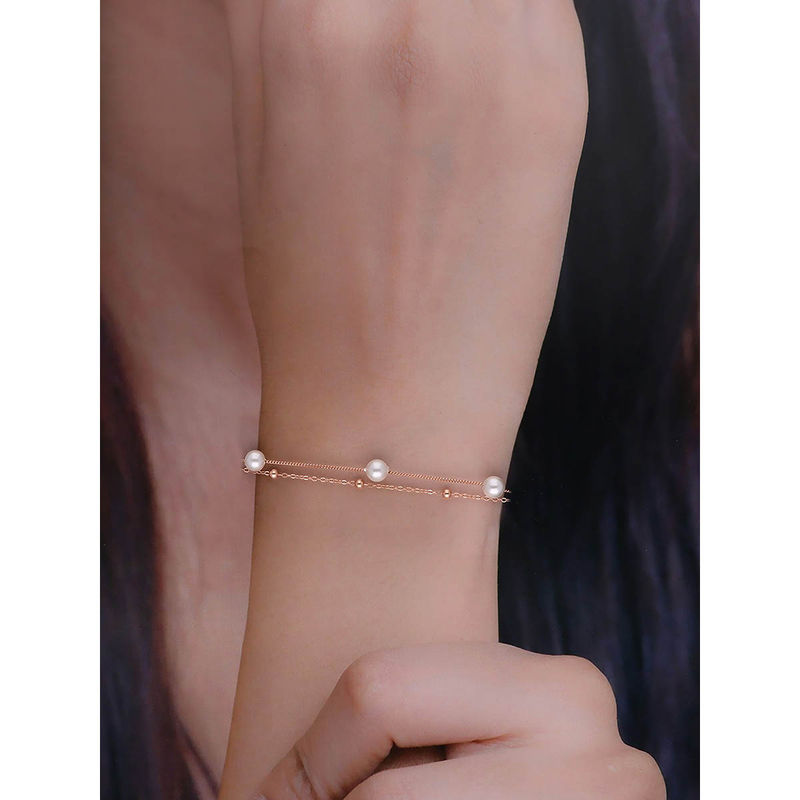 Buy Kai Jewel Sterling Silver Rose Gold 2-Layered Pearl Brilliance ...