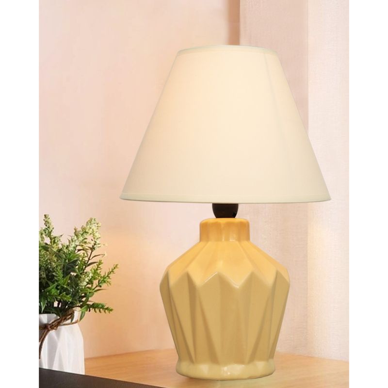 Buy Homesake Modern Small Ceramic Table Lamp, Beige Online