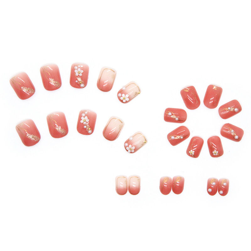 Buy Secret Lives Glossy Redish Peach Color 3D White Flower With White ...