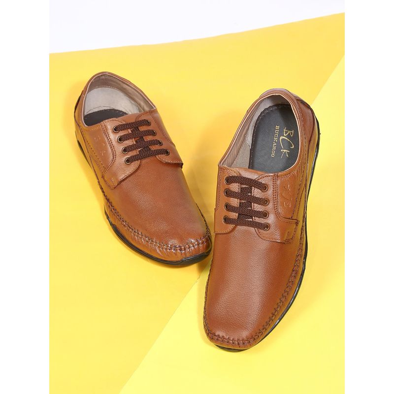 Buy BUCKAROO Reynart Natural Mild Leather Tan Casual Shoes For Men Online