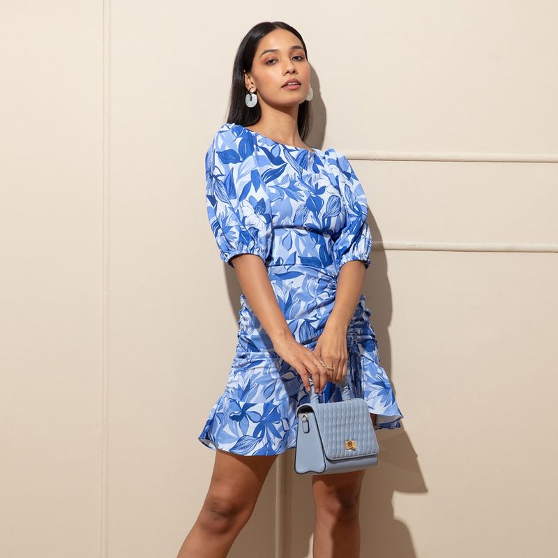 Buy RSVP by Nykaa Fashion Blue A Magical Summer Bloom Dress Online