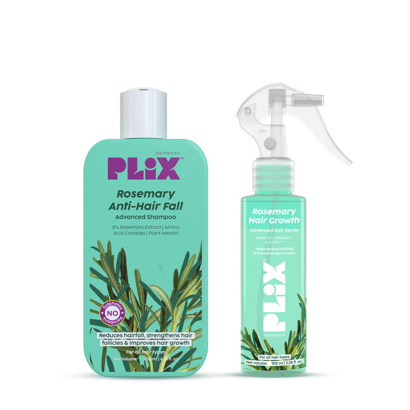 Buy Plix Rosemary Anti Hairfall Duo - Shampoo & Hair Growth Spray Online