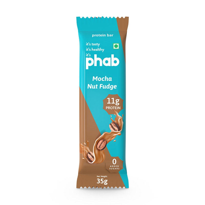 Buy Phab Mocha Nut fudge 11g Protein Bars (Pack of 6) Online