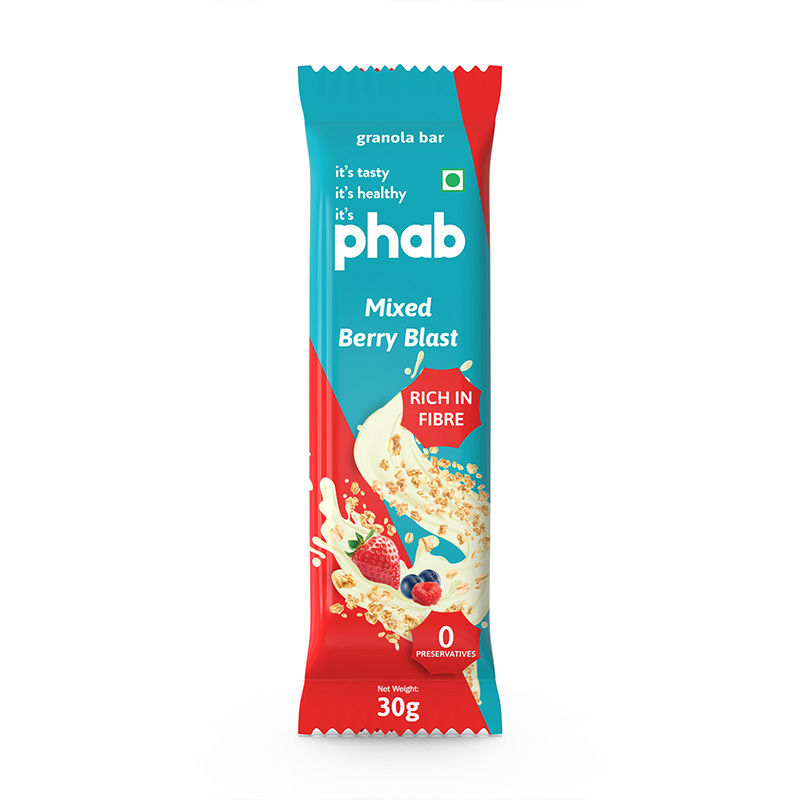 Buy Phab Mixed Berry Blast Granola Bars (Pack of 12) Online