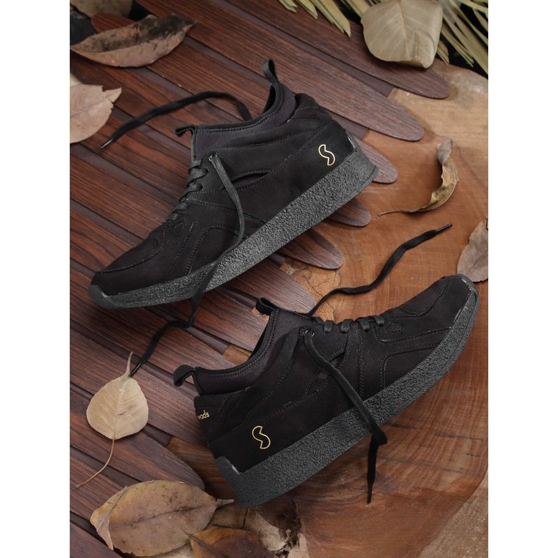 Buy SOLETHREADS Calvin Black Solid Men Sneakers Online