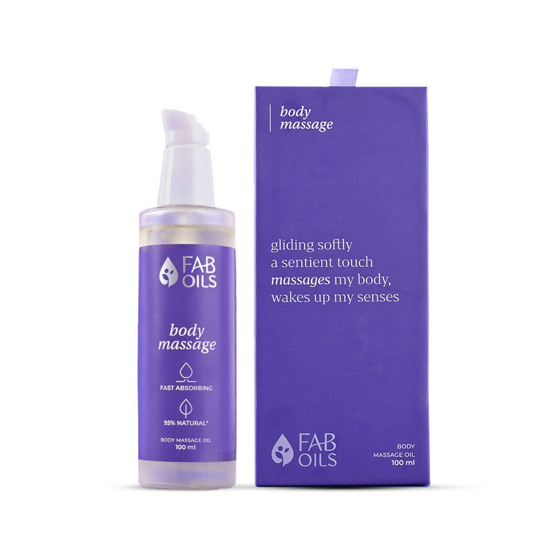Buy FAB OILS Body Massage Body Oil with Tingflower & Blue Lotus Online