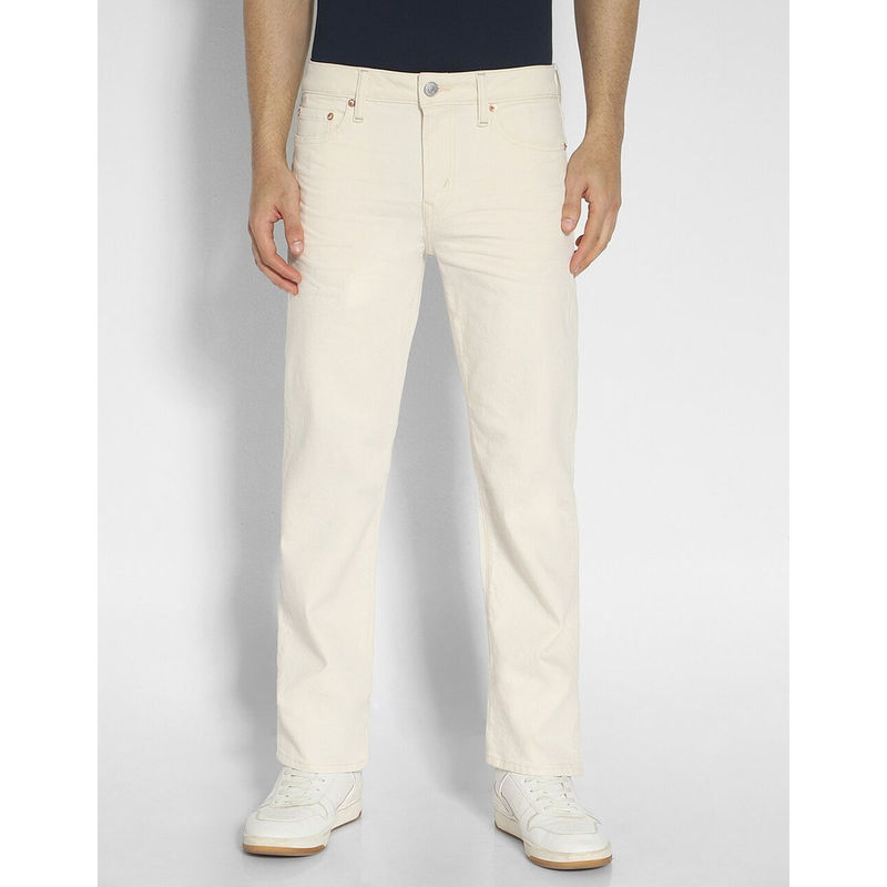Buy American Eagle Men Cream Easyflex Original Regular Jeans Online
