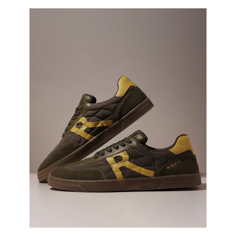 Buy Rare Rabbit Atlas Olive Genuine Leather Sneaker Online
