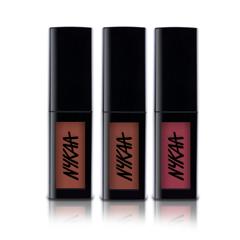 Buy Nykaa Cosmetics Matte To Last Liquid Lipsticks - Pack Of 3 Online