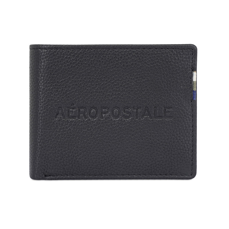 Buy Aeropostale Men Rialto Rfid 4 Card Slot Global Coin Wallet - Black ...