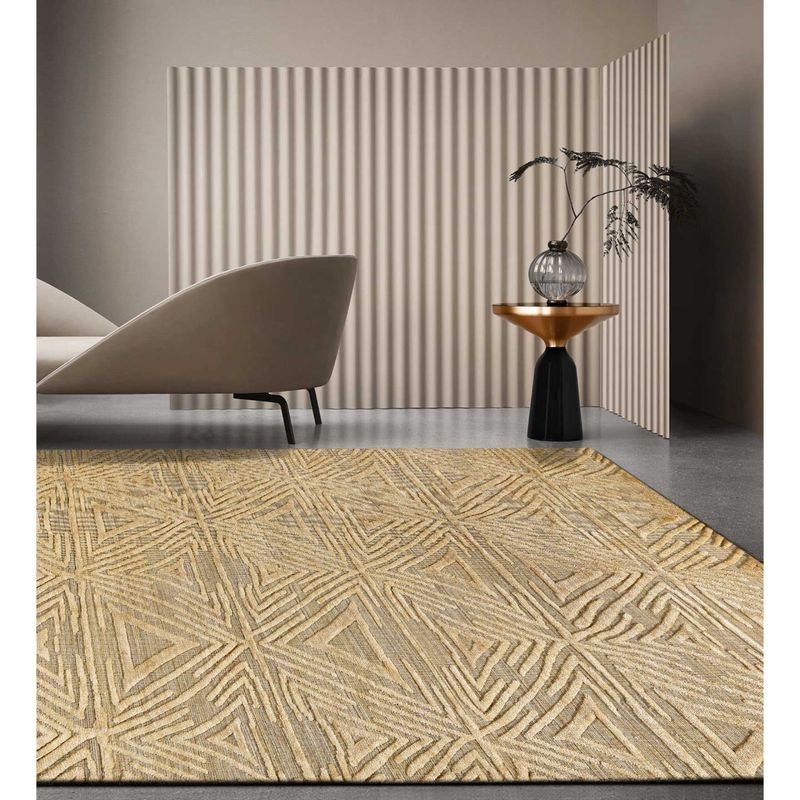 Buy Qaaleen Fine Handcrafted High Low Cut Pile Finish with Same Level ...