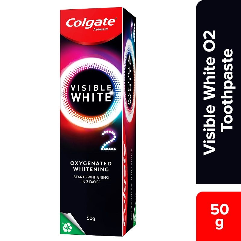 Buy Colgate Visible White O2, Teeth Whitening Toothpaste - Peppermint ...