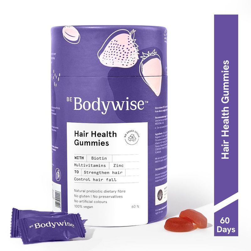 Buy Be Bodywise Biotin Hair Gummies - Zinc, Fibre, Multivitamin For ...