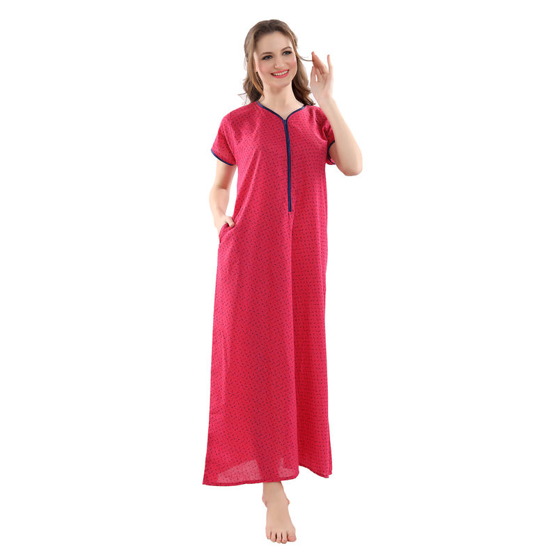 Buy PIU Printed Nighty - Pink Online