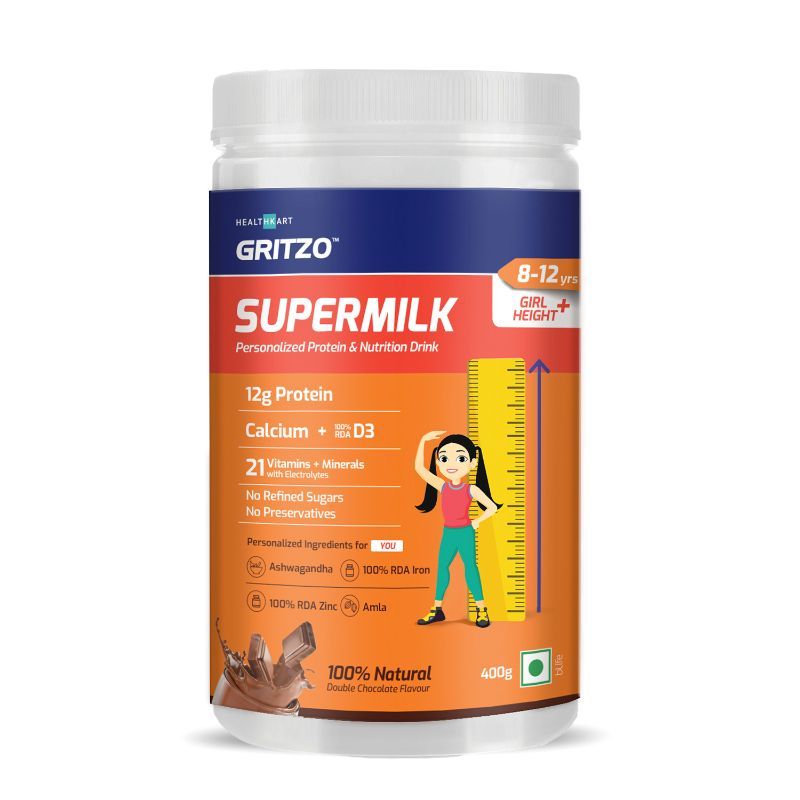 Gritzo Supermilk Height High Protein For Girls - Natural Double ...