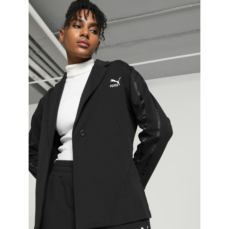 Puma T7 Women Black Knitted Blazer Jacket: Buy Puma T7 Women Black ...