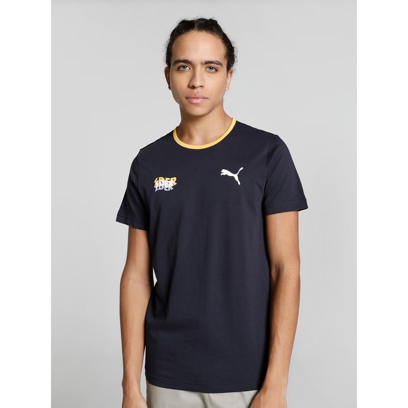 Buy Puma x 1DER Graphic IV Men Navy Blue T-Shirt Online